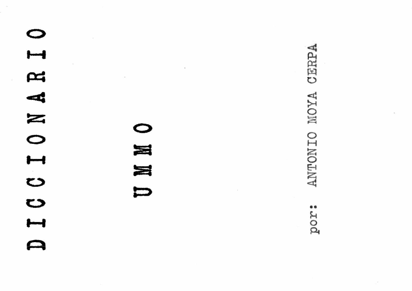 Diccionario Ummo según Antonio Moya Cerpa - Ignacio Darnaude Rojas-Marcos.